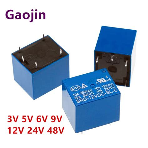 10pcs Relay SRD 03VDC SL C SRD 05VDC SL C SRD 24VDC SL C SRD 12VDC