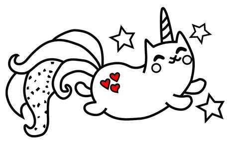 Disegni Di Gatto Unicorno Da Colorare