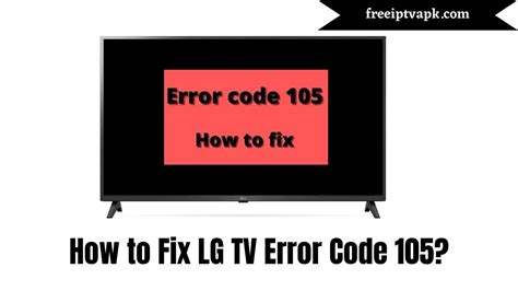 How To Fix Lg Tv Error Code