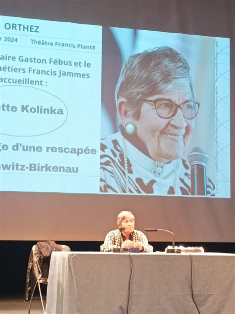 Ginette Kolinka passeuse de mémoire Lycée des Métiers Orthez
