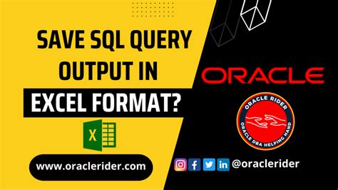 How To Save Sql Query Output In Excel Format C