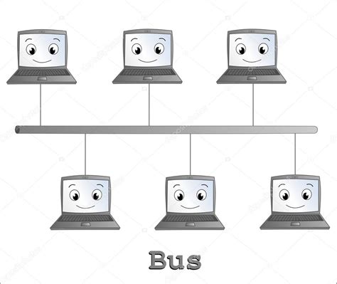 Red De Autobuses Topolog A Ilustraci N De Dibujos Animados