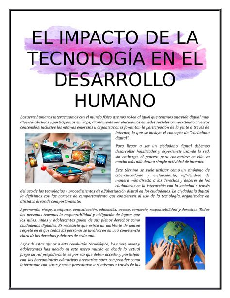 Calaméo El Impacto De La Tecnología En El Desarrollo Humano
