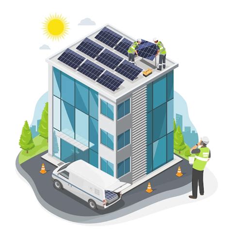Paneles solares instalación en la azotea servicio de equipo de