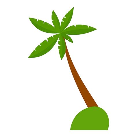 Ícone de palmeira ilustração plana do ícone vetor de palmeira para web