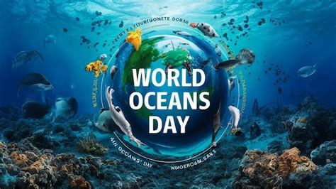 Un Cartel Para El D A Mundial De Los Oc Anos Con Una Cita De Los