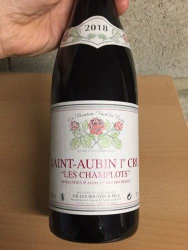 2018 Gilles Bouton Fils Saint Aubin 1er Cru Les Champlots Rouge