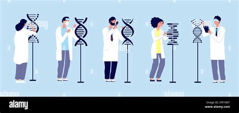Dna Research Scientists Studying Molecules Human Structure Genetic
