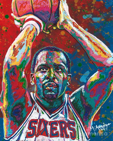 Moses Malone Painting By Maria Arango Fine Art America