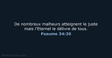 11 Avril 2021 Verset Biblique Du Jour BDS Psaume 34 20