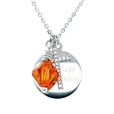 Faith Sterling Silver Sterling Silver First Holy Communion CZ Cross