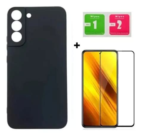 Capa Capinha Case Aveludada Película 3D Compatible S21 Fe Cor Preto