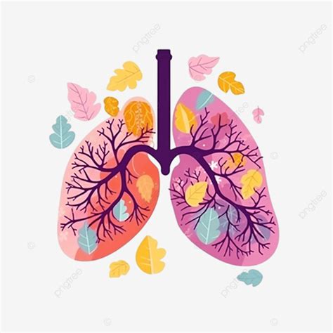 Purple Lungs On Asthma Day Abstract Flat Organ PNG Transparent Image