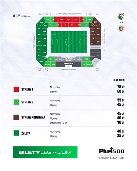 Sprzedaż biletów na mecz Legia Piast Gliwice Legia Net