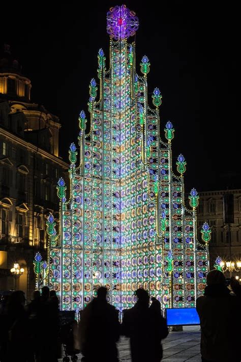Albero Di Natale A Torino Italia Immagine Stock Editoriale Immagine