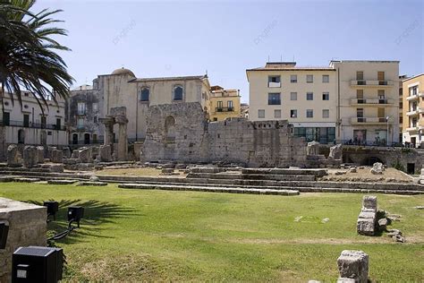 Temple Of Apollo Siracusa City Statue Architecture Photo Background And