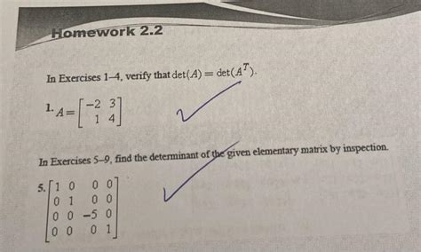 solved homework 2 2 in exercises 1 4 verify that det a