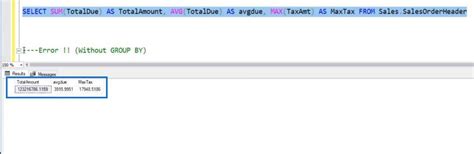 Funciones Agregadas En Sql Y Su Uso