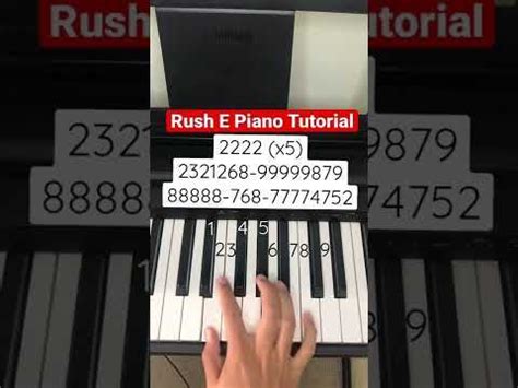 How To Play Rush E Piano Tutorial Shorts Piano Tutorial Rush