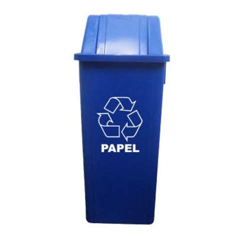 Lixeira Litros Coleta Seletiva Individual Sem Poste Azul St A