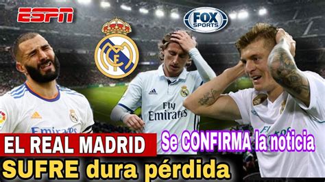 IRREPARABLE pérdida para el Real Madrid pasa a tan solo unas horas de