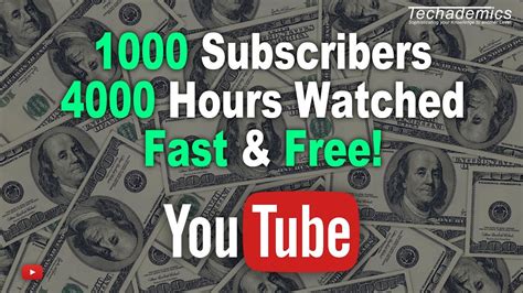How To Get 4000 Hours Watch Time And 1000 Subscribers FREE YouTube