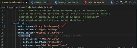 androidmanifest xml uses `android name io flutter app futterapplication ` stack overflow