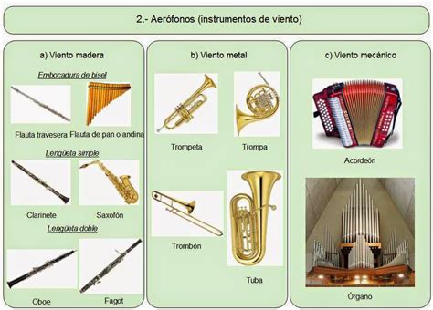 Música Secundaria Ana Norro Clasificación de instrumentos musicales