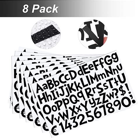 Diy Alphabet Letters And Numbers Stickers Colorful Self Adhesive