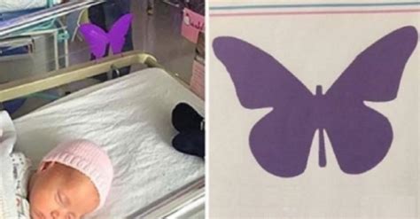 Si vous remarquez ce papillon violet sur les berceaux à la maternité