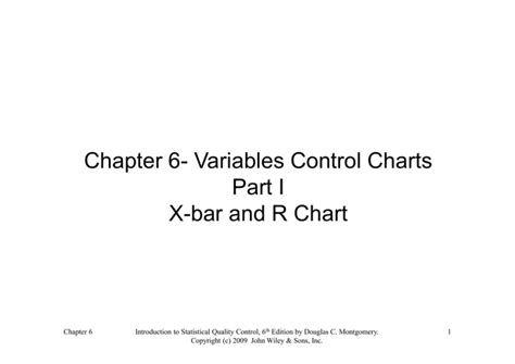 chapter 6 variables control charts part i x