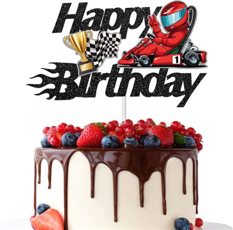 Amazon Dalaber Race Car Happy Birthday Cake Topper Racing Theme