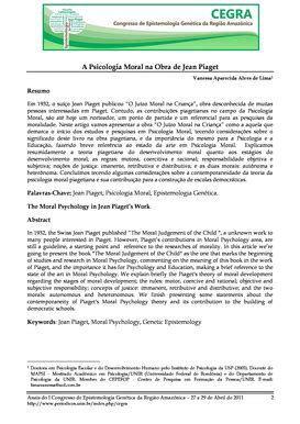 Preenchível Disponível periodicos unir A Psicologia Moral na Obra de