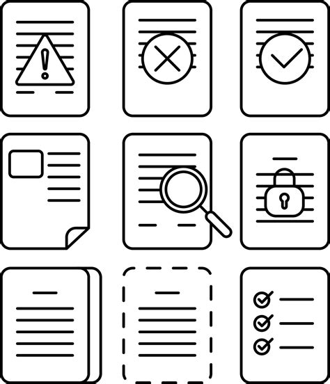 Vector Set Of Document Icons Vector Art At Vecteezy