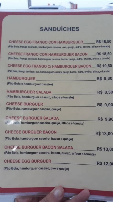 Menu em O Leitão Lanches hambúrgueria restaurante de fast food João Pessoa