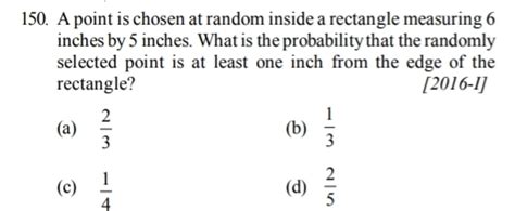 Solved A Point Is Chosen At Random Inside A Rectangle Chegg