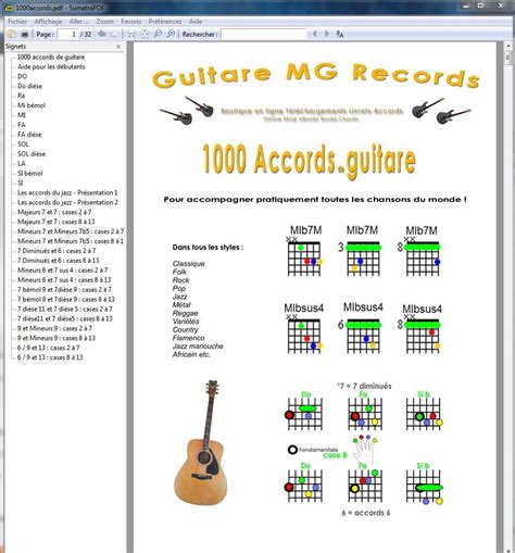 Accords Guitare T L Charger Guitare Mg Records