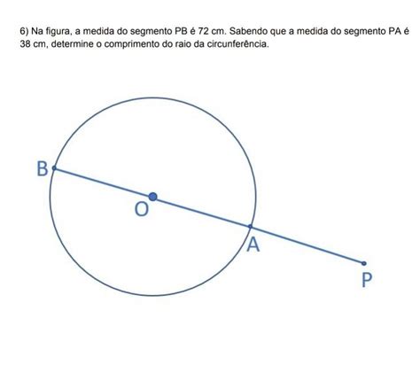 Determine A Medida Do Raio Da Circunferência Em Cada Caso