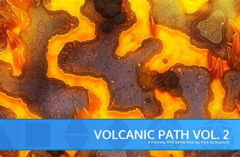Volcanic Path Vol 2 D D Map For Roll20 And Tabletop Dice Grimorium