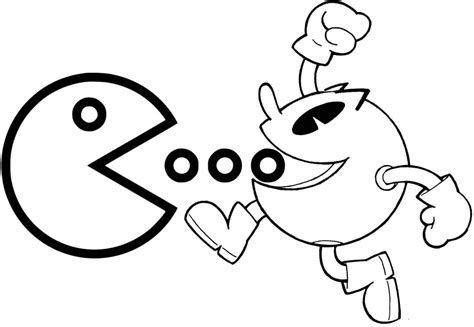 Coloring Pages Pac Man Dennyselena