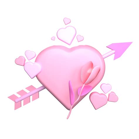 Cupid Arrow 3D Icon 25092332 PNG