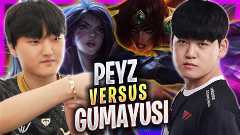 GUMAYUSI Vs PEYZ T1 Gumayusi Plays Sivir ADC Vs GEN Peyz Kai Sa