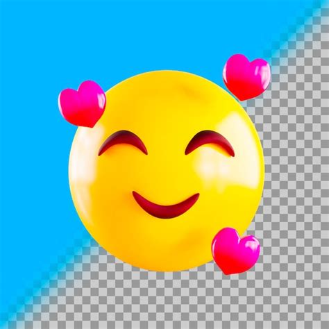 Afecto Emoji Icono 3d Archivo PSD Premium