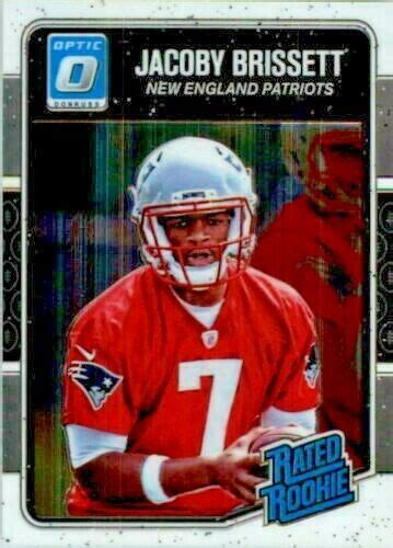 A Football Card With A Player Wearing A Helmet And Holding A Ball In