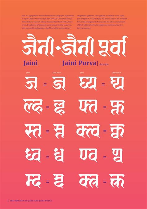 Jaini Devanagari Font Based On 1503 AD Manuscript