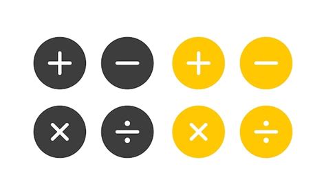 Premium Vector Mathematical Symbols Flat Color Set Of Mathematical