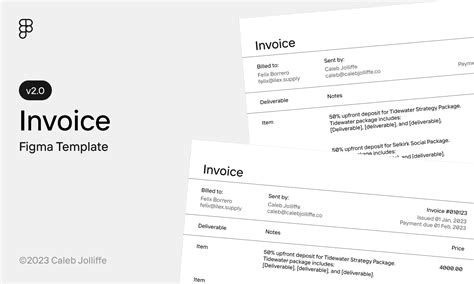 Invoice Template Figma