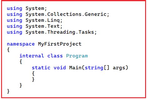 basic structure of csharp program lemborco