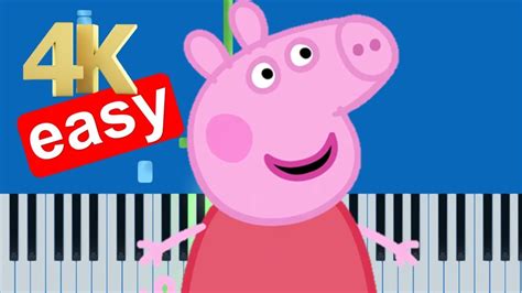 Peppa Pig Theme Song Slow Easy Piano Beginner Tutorial YouTube