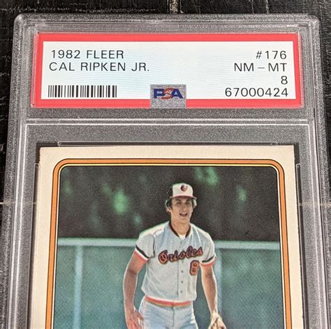 1982 Fleer Cal Ripken Jr ROOKIE PSA 8 NM MT 176 RC Orioles EBay